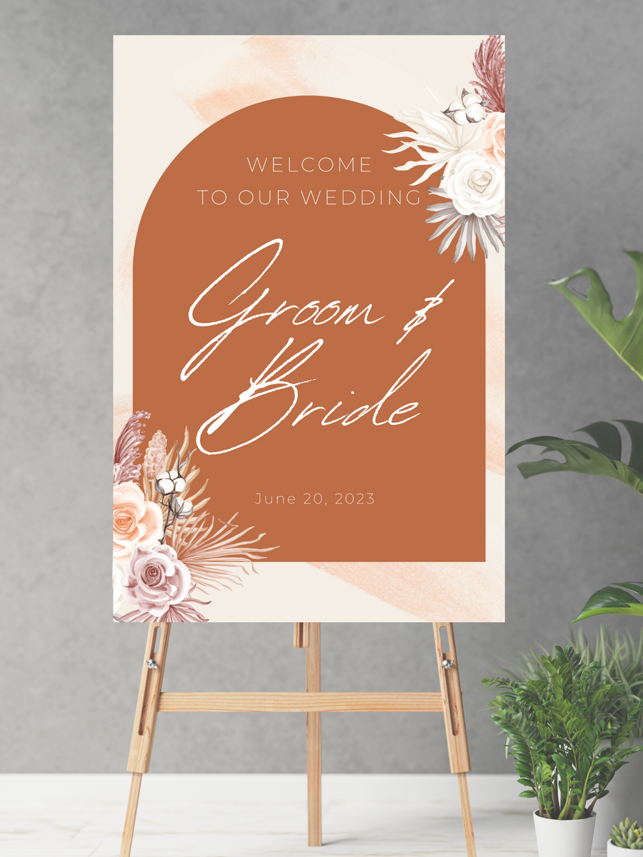 *ANY WORDING* Boho Wedding Sign (Digital/Foam Board) – Mats and Signs ...